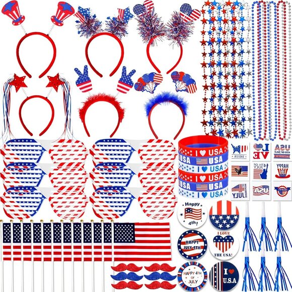 Party Supplies | 146pcs Patriotic Party Favors Set For Independence Day ...